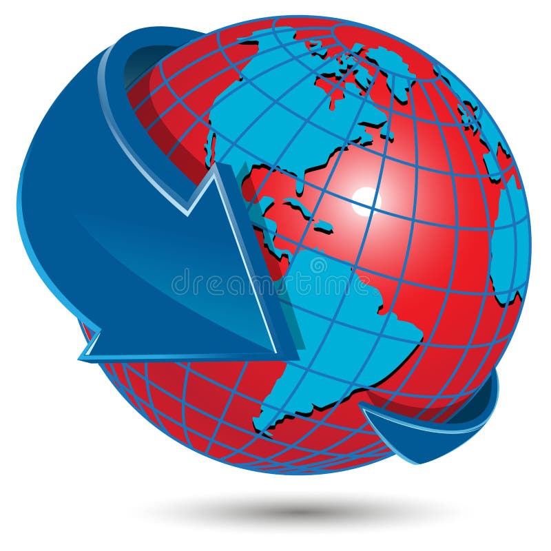 Red Globe stock vector. Illustration of globe, symbol - 22217085