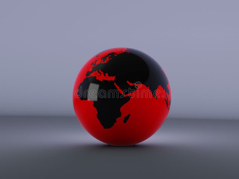 Red globe stock illustration. Illustration of shiny, globe - 57510