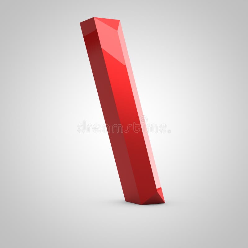 Red Glossy Chiseled Back Slash Symbol Stock Illustration - Illustration ...