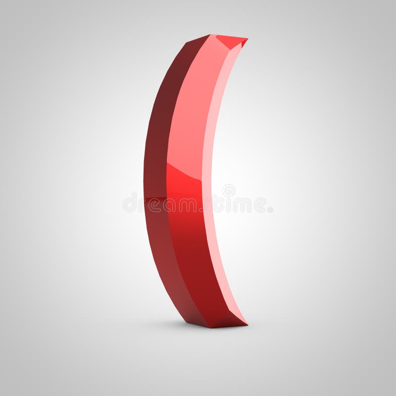 Red Glossy Chiseled Round Brackets Symbol Stock Illustration ...