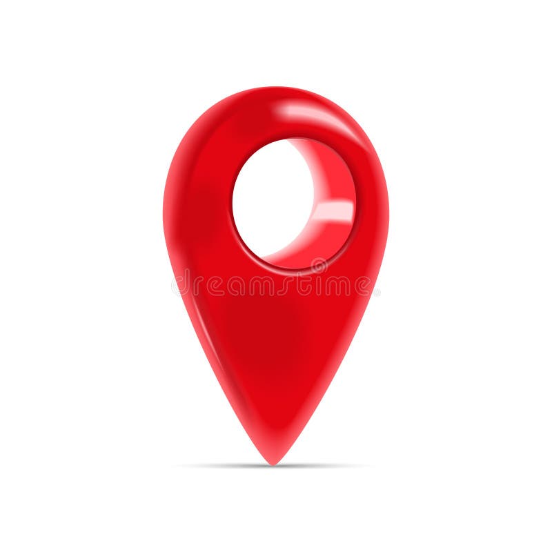 Red glossy 3d map stock vector. Illustration of location - 209396296