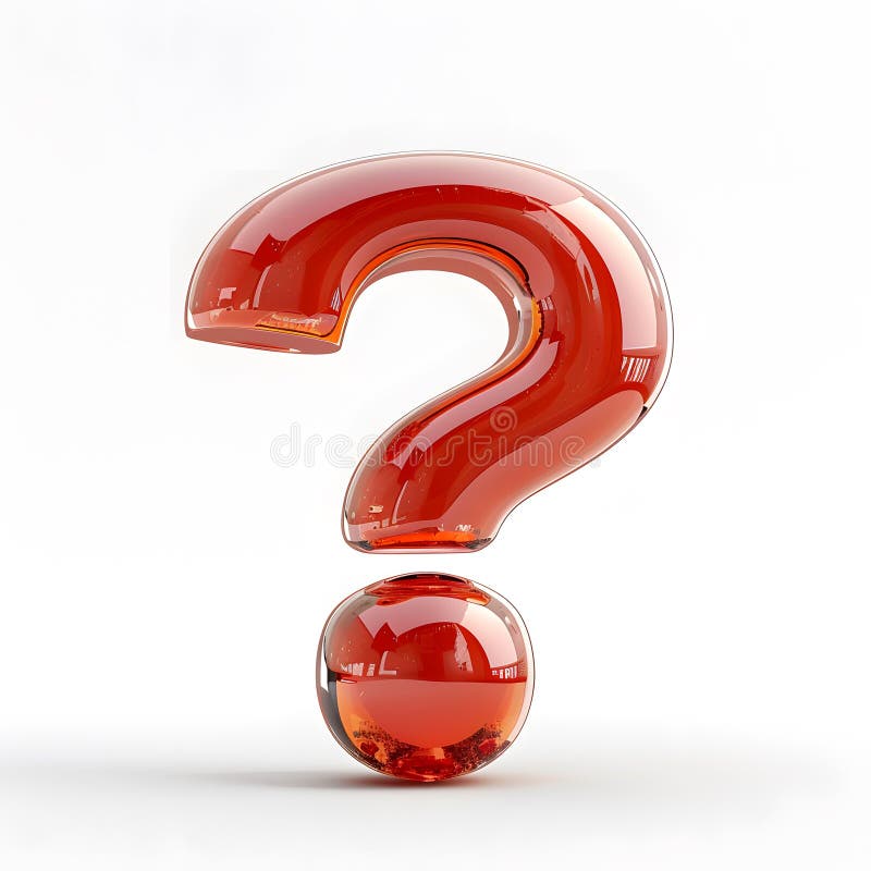 A Red Glossy 3D Question Mark on a White Background, Symbolizing ...