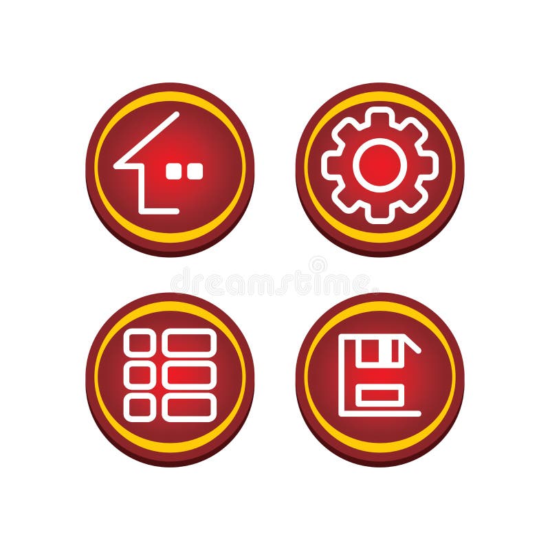 Red glossy menu button stock vector. Illustration of glossy - 61138947