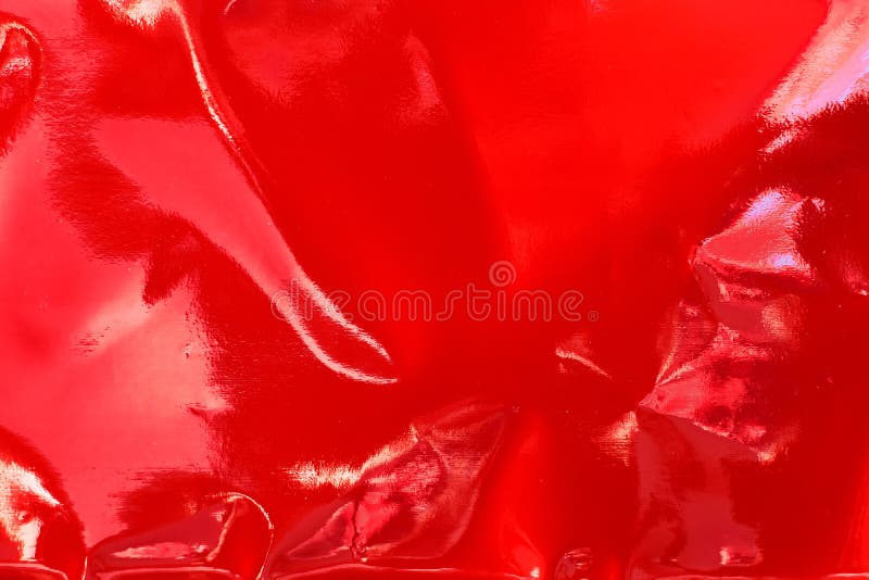 Red Glossy Texture of Crumpled Metal. Stock Image - Image of shiny ...