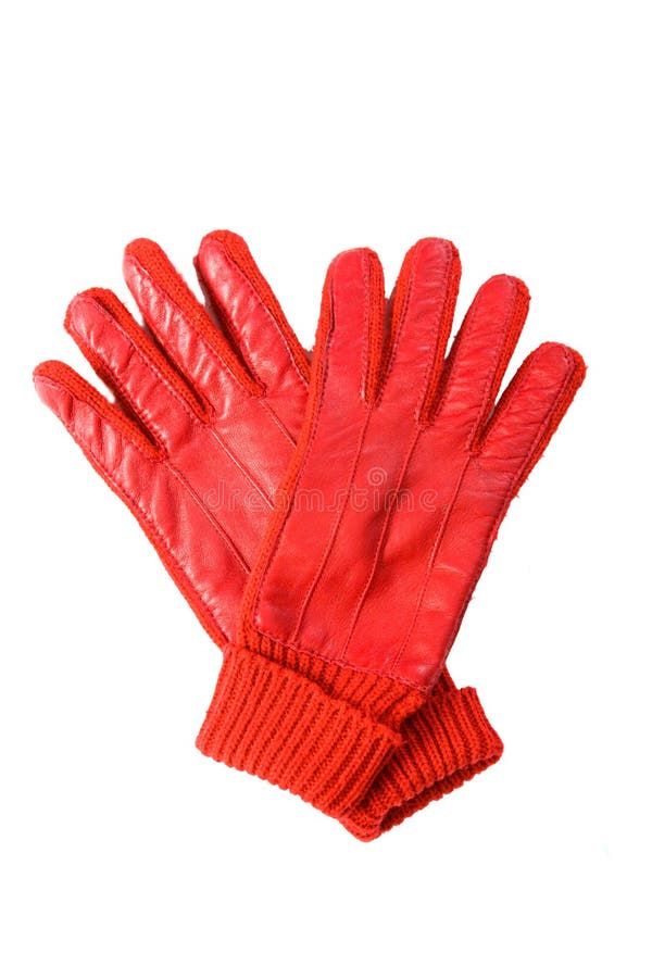 Red gloves stock image. Image of isolated, warm, leather - 7054219