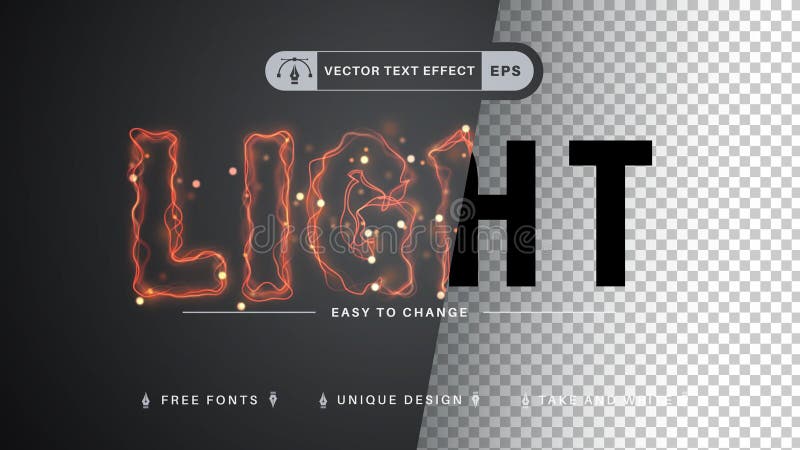 Red Glow - Editable Text Effect, Font Style Stock Vector - Illustration ...