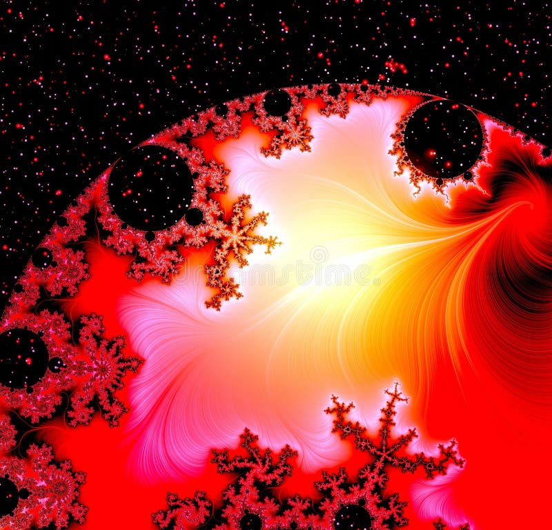 Red glow fantasy stock illustration. Illustration of black - 841162