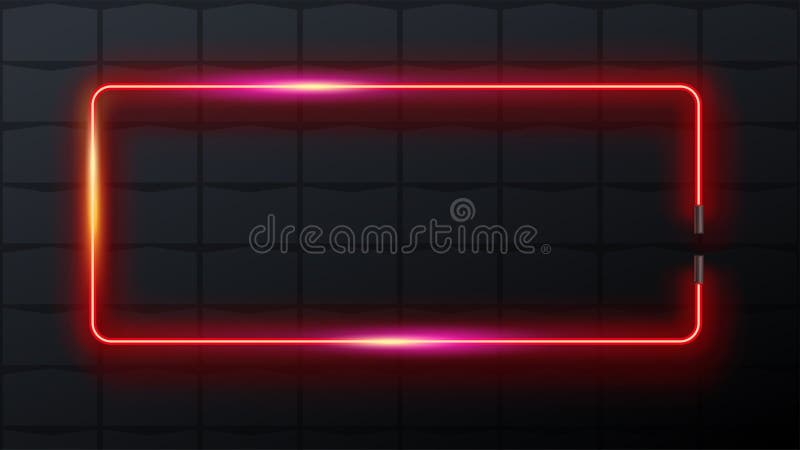 Red glow neon light sign stock vector. Illustration of dark - 179031256