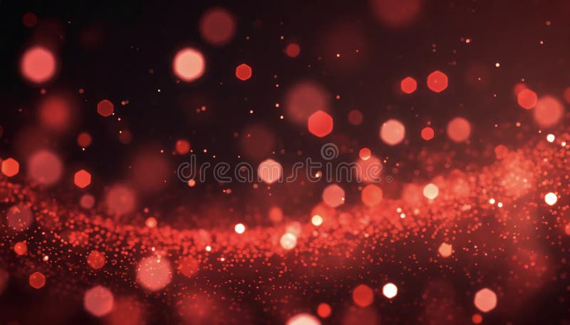 Red Glow Particle Abstract Bokeh Background for Holiday and Celebration ...