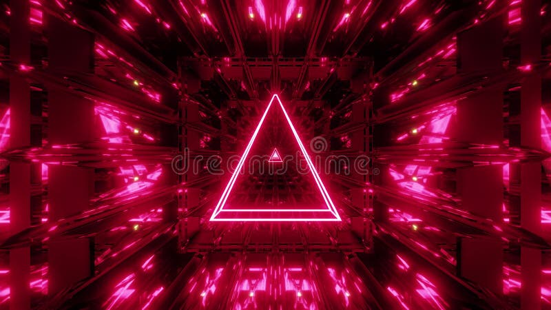 Red Glowing Holy Wireframe 3d Illustration Background Wallpaper with ...