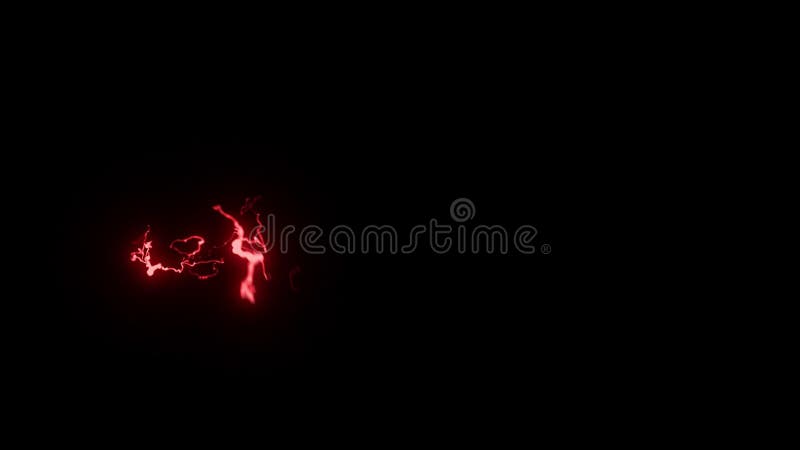 Red Lightning Thunderbolt Graphic Element Loop Overlay Stock Footage ...