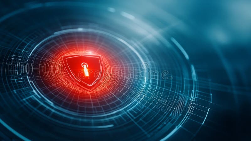 Advanced Cyber Security Encryption Laptop Concept Stock Image - Image ...