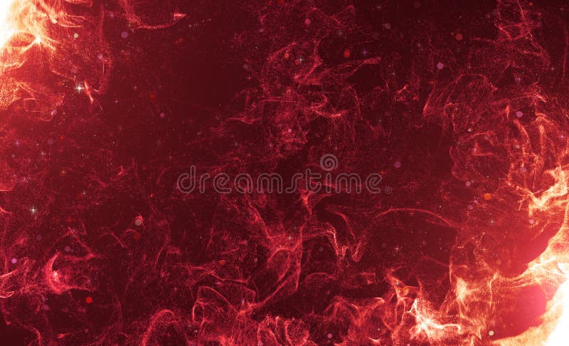 Red Glowing Particles Abstract Background Stock Illustration ...