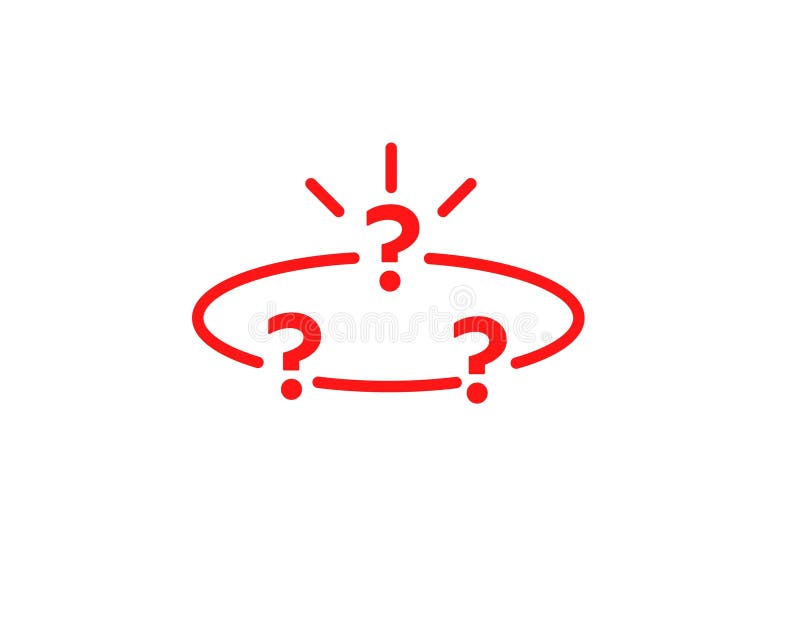 Red Glowing Question Marks Arranged in a Circular Pattern Stock ...