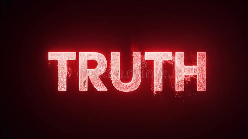 Red Glowing Truth Appearing with Particles Stock Footage - Video of ...