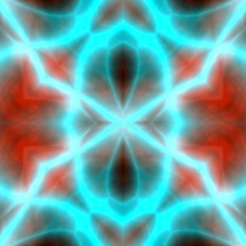 Red and Glowing Turquoise Design Pattern Stock Illustration ...