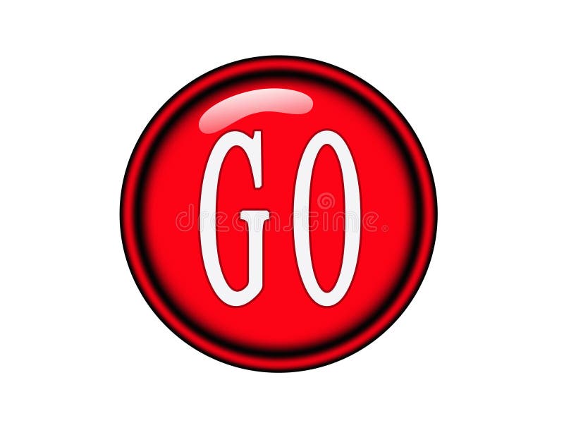 Red Go Button stock illustration. Illustration of move - 10361297