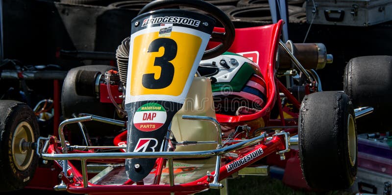 Red Go Kart editorial image. Image of vintage, race - 119791240