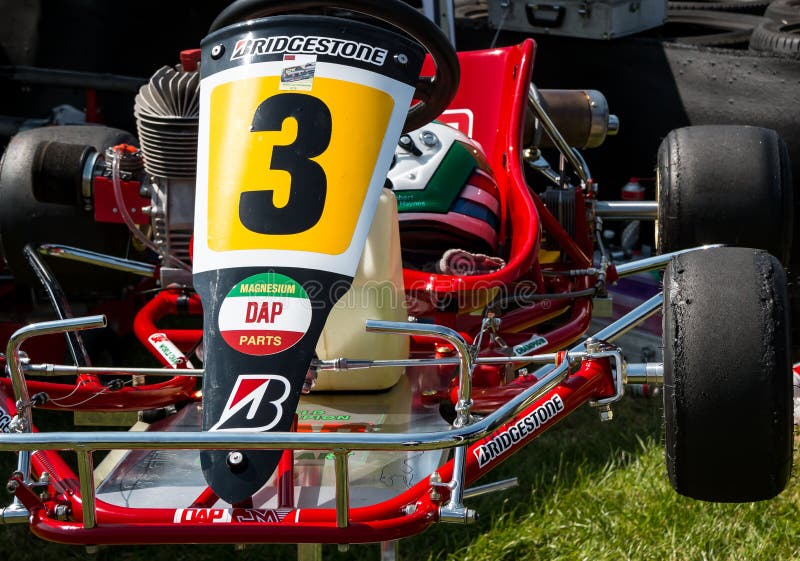 Red Go Kart editorial stock photo. Image of front, vintage - 119791928