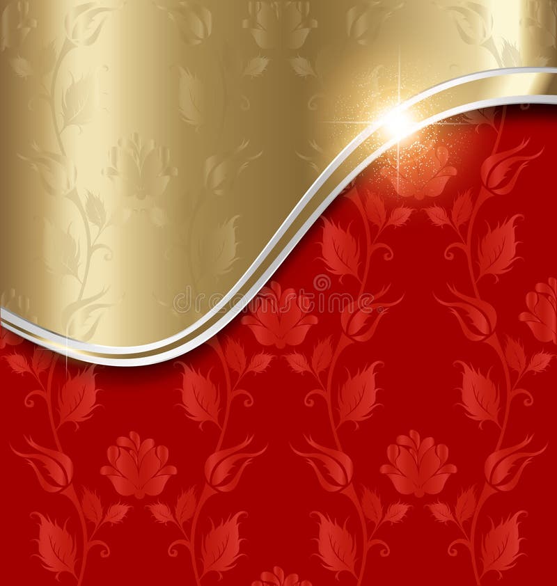 Gold And Red Elegant Background Illustration Download