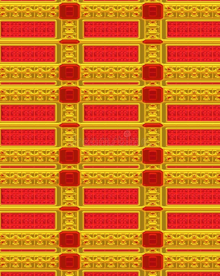 Red and Gold Background in a Unique Pattern. Stock Illustration ...
