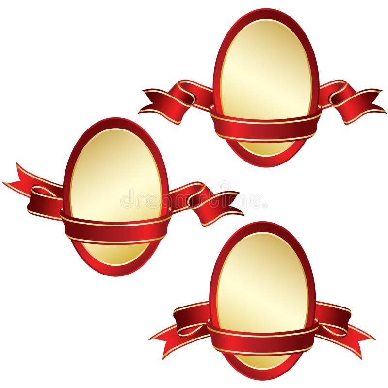 Red-gold banner stock vector. Illustration of ribbon - 15304276