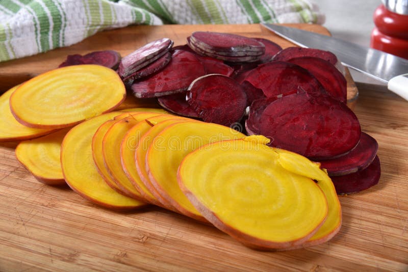 Red and gold beets stock photo. Image of board, cutting - 117992156