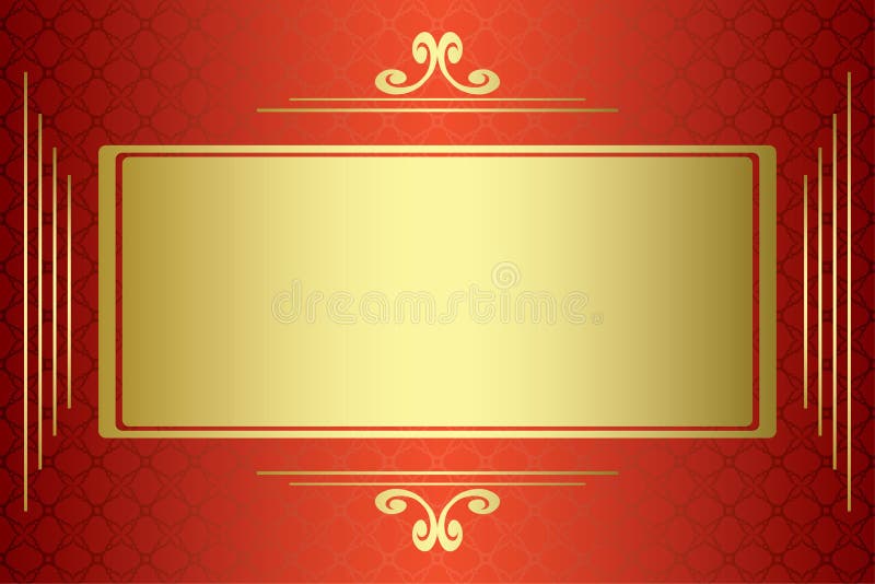 Vintage Luxury Card with Damask Seamless Pattern Stock Vector ...