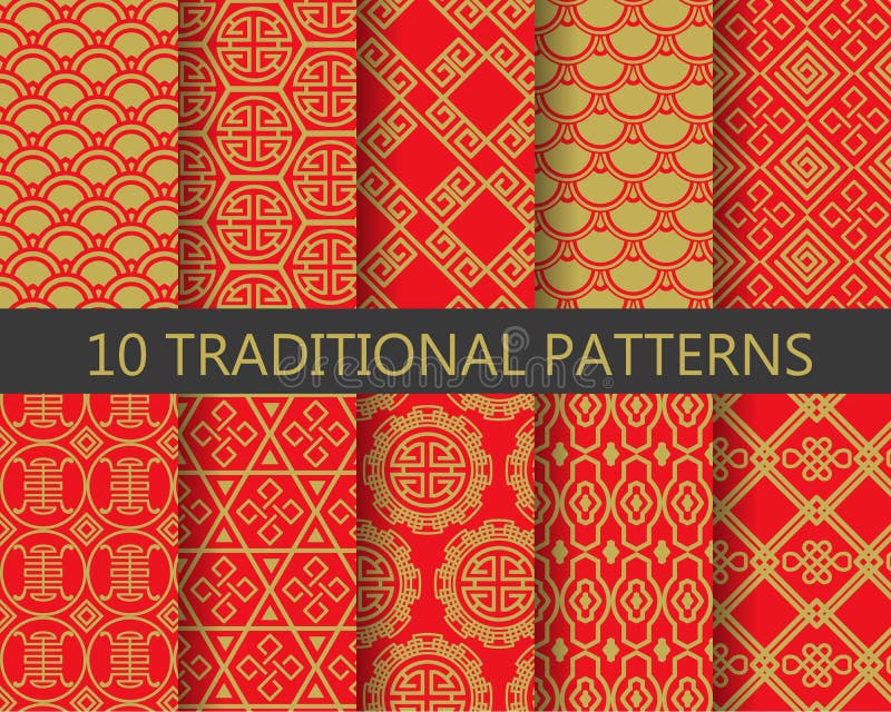 Chinese pattern stock vector. Illustration of asian, design - 54340012