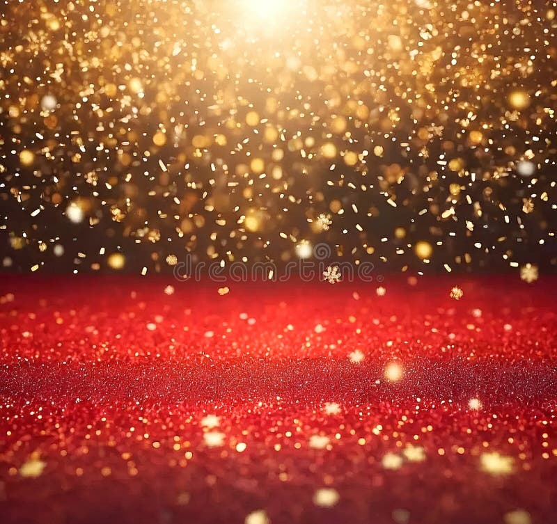 Red and Gold Christmas Background Stock Illustration - Illustration of ...