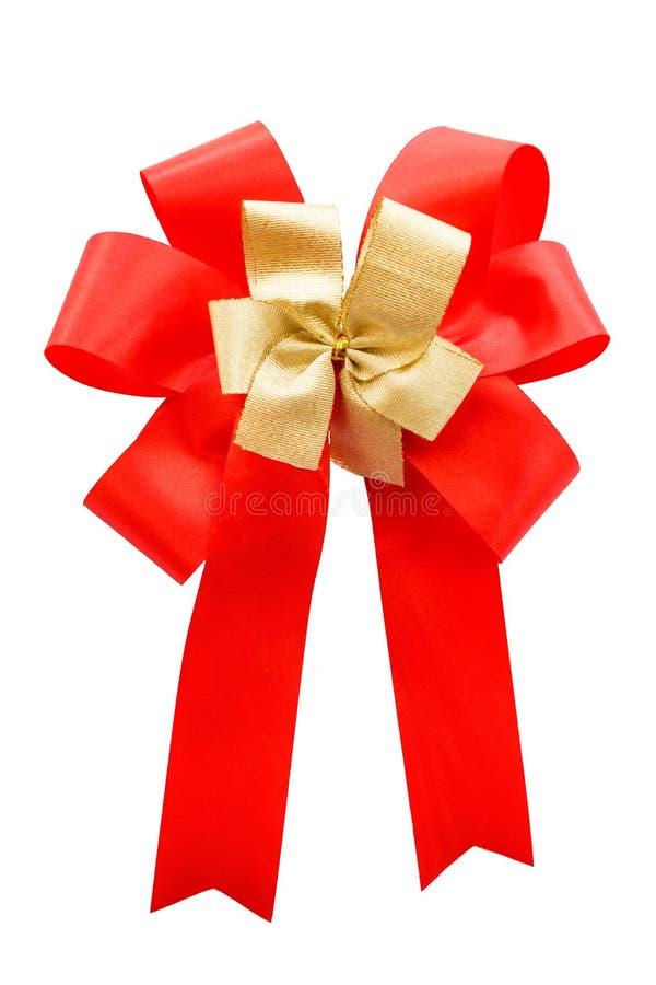 Red and gold color bow stock photo. Image of decorative - 37614630