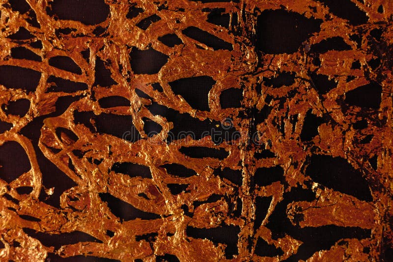 Red Gold Color Textured Lines Distorted Abstract Black Background Stock ...