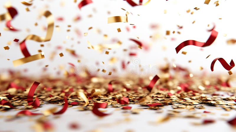 Red Falling Confetti Png