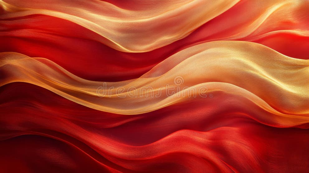 Red and Gold Fabric Drape Texture Background Stock Illustration ...