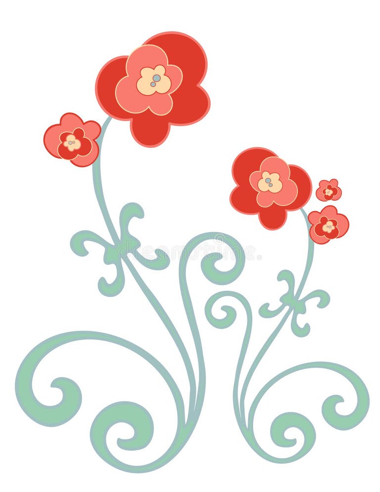Abstract Red Gold Flowers Stock Illustrations – 18,380 Abstract Red ...