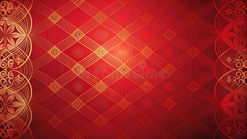 Red and Gold Geometric Background with Intricate Pattern, Red, Gold ...