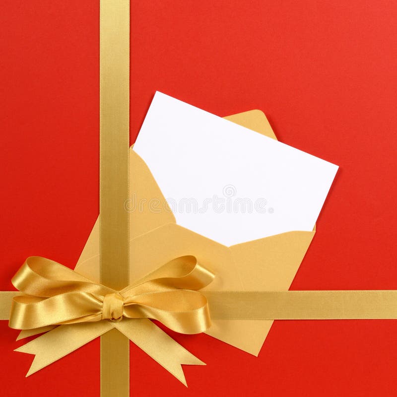 Gift Box with Blank Gift Tag. Stock Image - Image of blank, invitation ...