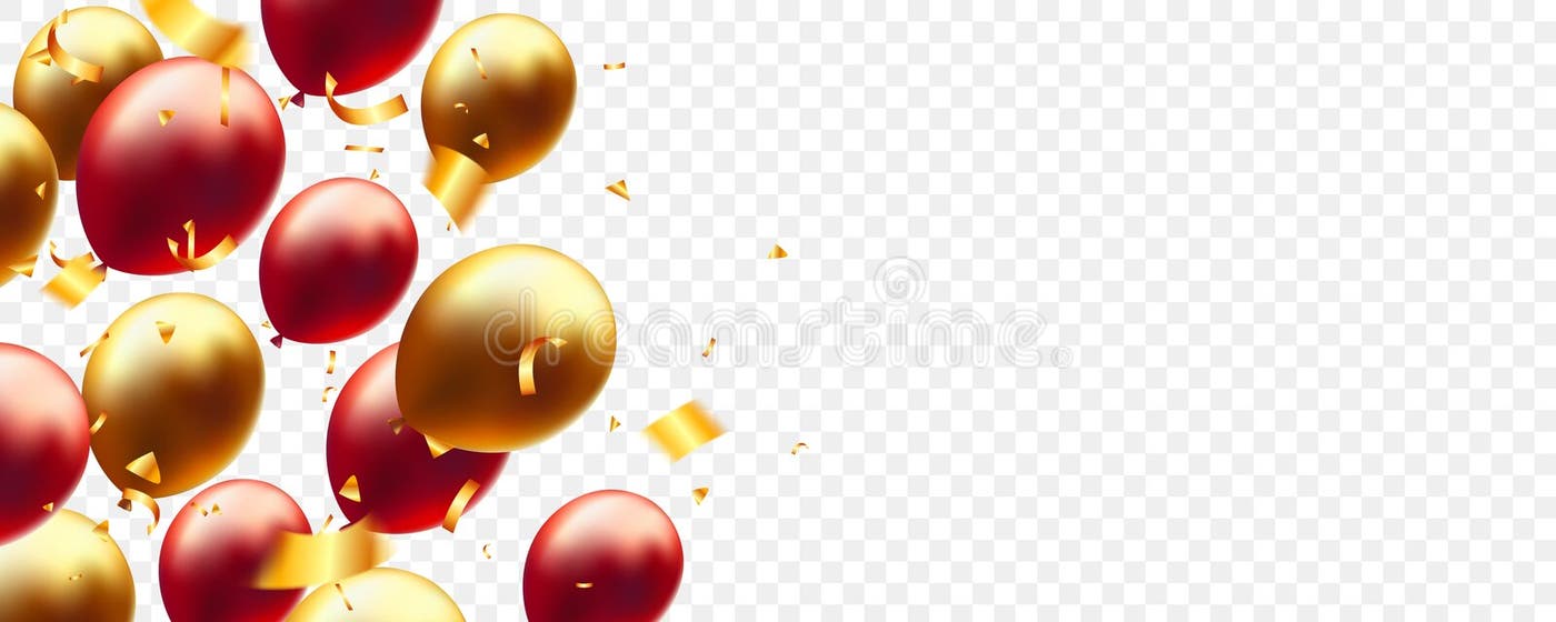 Gold Balloons Transparent Background Transparent Stock Illustrations ... Gold Balloons Transparent Background Transparent Stock Illustrations ...