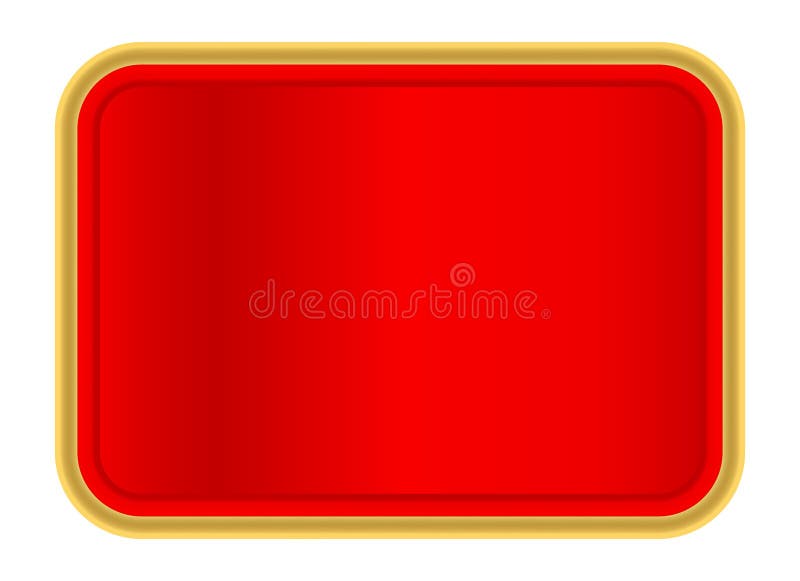 Red Gold Label for Banner, Red Luxury Golden Frame, Red Name Plate ...