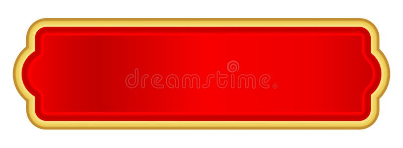 Red Gold Label for Banner, Red Luxury Golden Frame, Red Name Plate ...