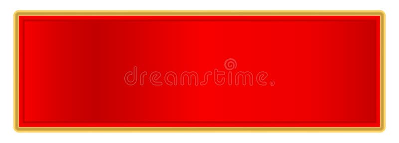 Red Gold Label for Banner, Red Luxury Golden Frame, Red Name Plate ...