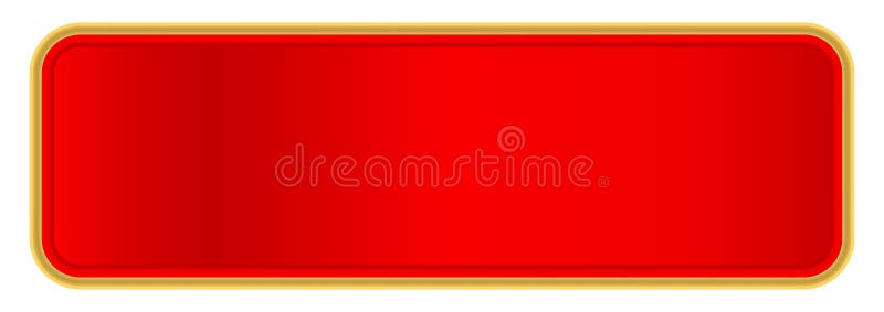 Red Gold Label for Banner, Red Luxury Golden Frame, Red Name Plate ...