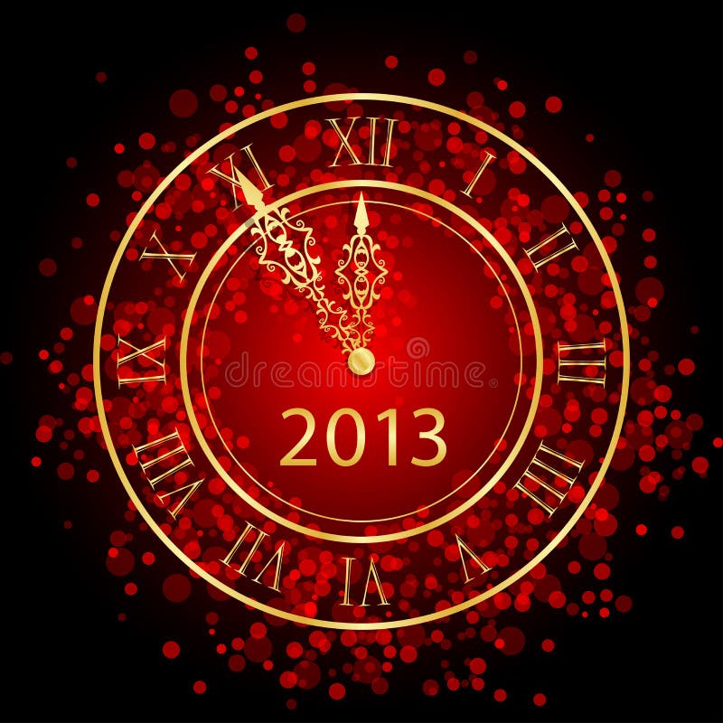 New Year Clock stock vector. Illustration of countdown - 31706698