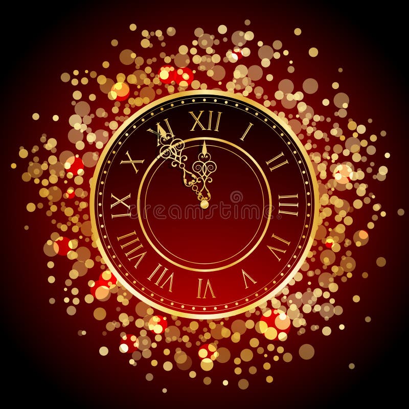 New Year Clock stock vector. Illustration of countdown - 31706698