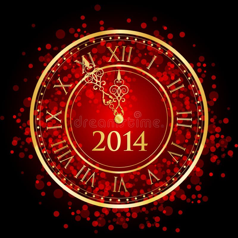 New Year Clock stock vector. Illustration of countdown - 31706698