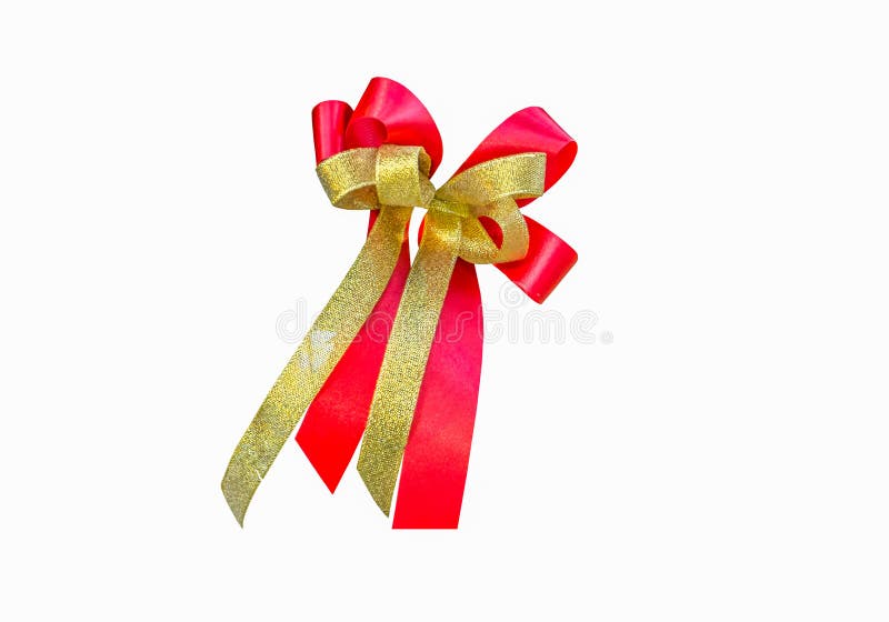 Red and gold ribbon is one stock image. Image of border - 51150381