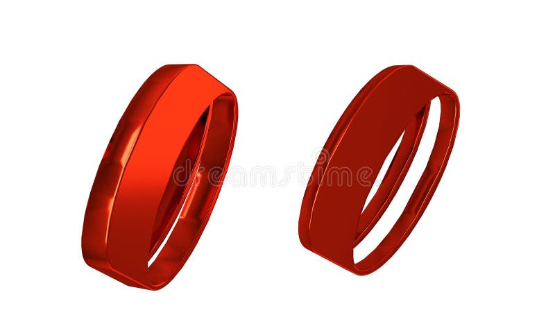 Red Gold Ring Icon Isolated on Transparent Background. Stock ...