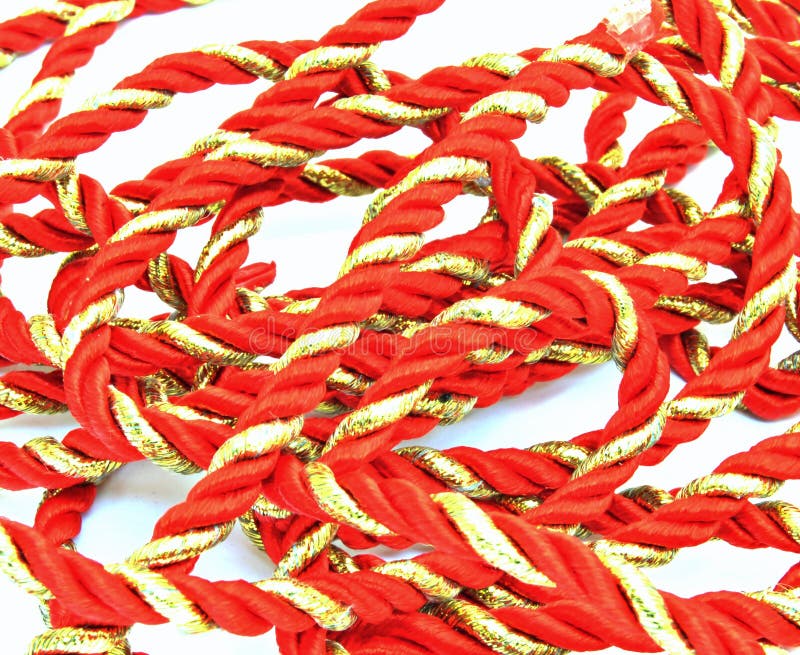 Red and gold rope stock photo. Image of isolated, wallpaper - 21831172