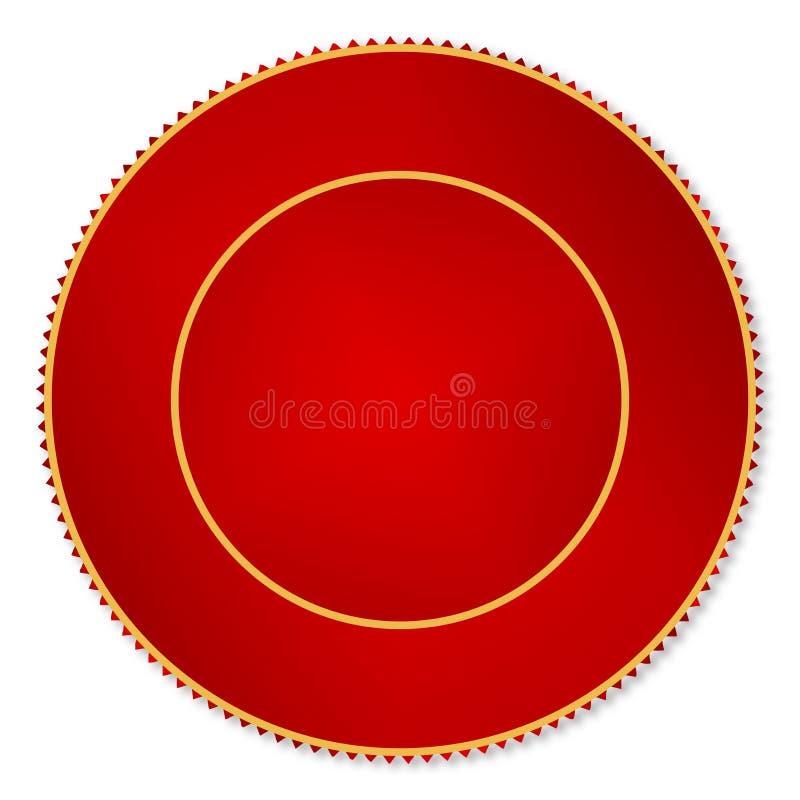 Red and Gold Round Isolated Seal Background Stock Vector - Illustration ...