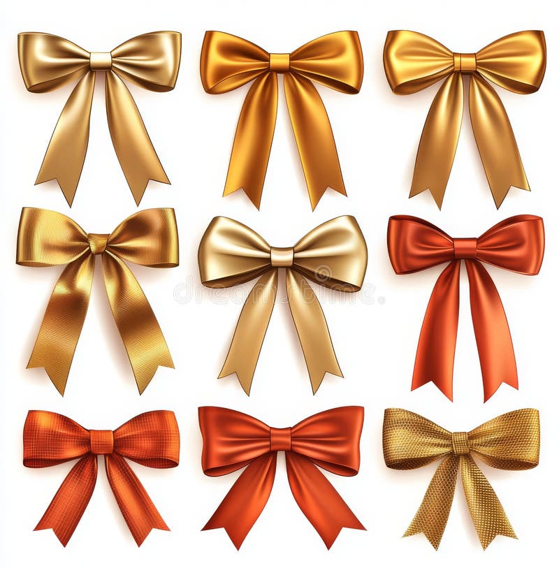 Red and Gold Satin Ribbon on White Background Stock Photo - Image of ...